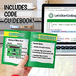Base Kit Computer Coding Game for Kids 8-12+ and Teens to Learn Code & Electronics. Great STEM Gift for Boys & Girls for Real C++ Coding with Over 60 Projects Included.