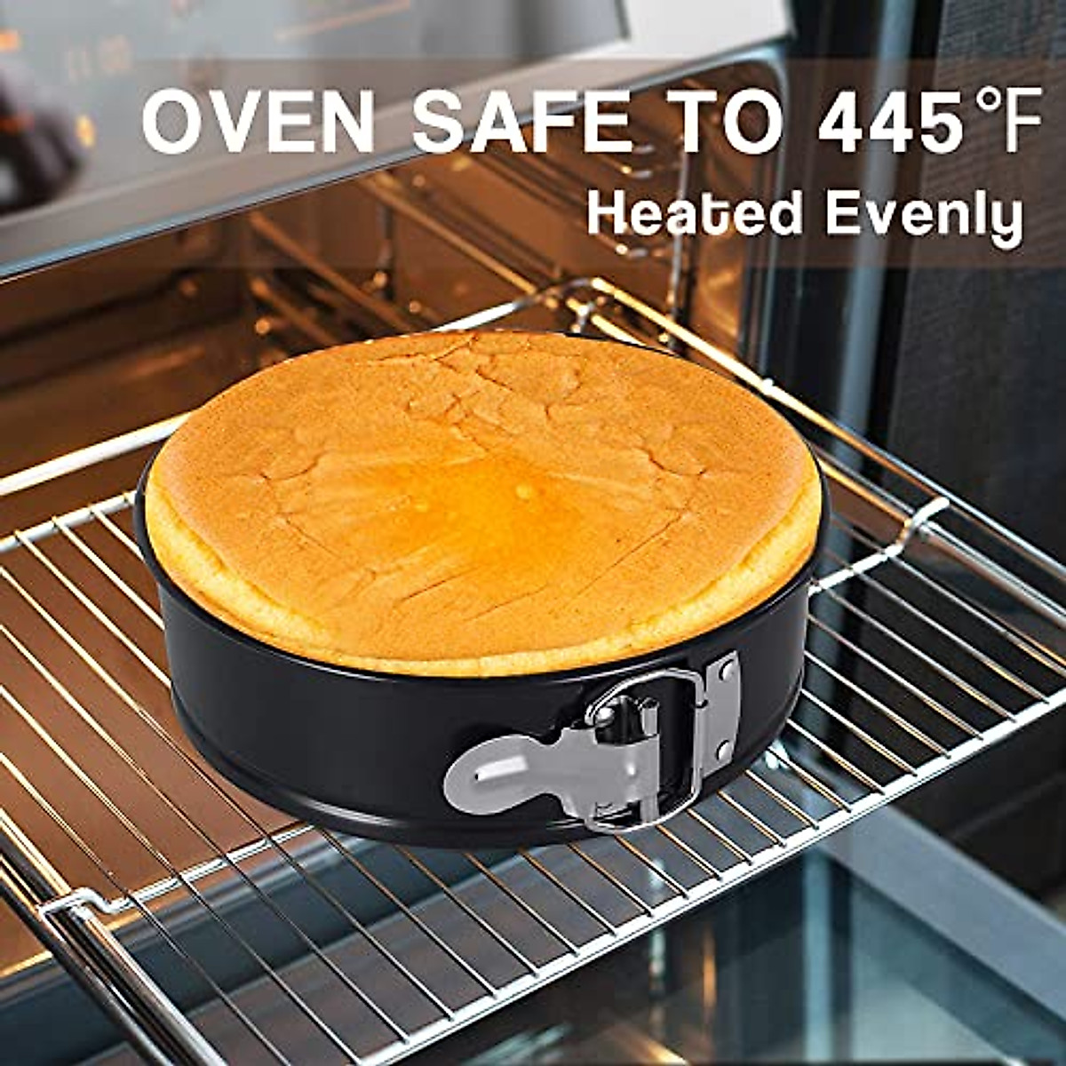 Springform Pan Set, Nonstick 3pcs (7 9 11 Inch) Springform Pans Cheesecake Pan Removable Bottom, Leakproof Round Spring Form Pans Cake Pans Sets for Baking and 60 Pcs Parchment Paper liners