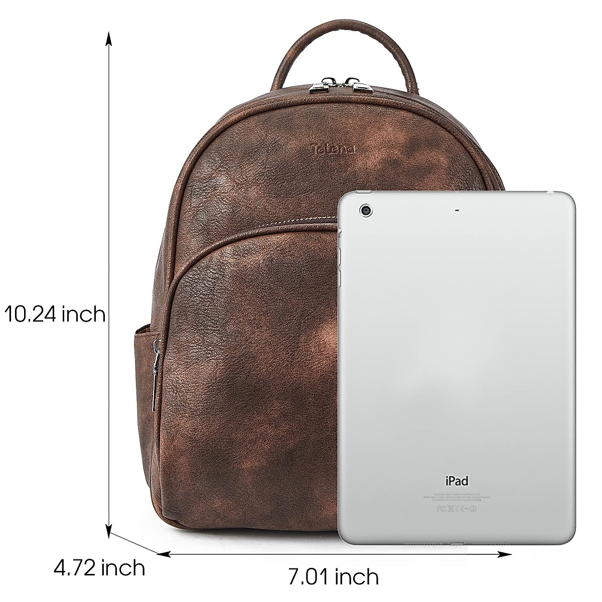 Telena Small Backpack Purse for Women Cute Mini Leather Backpack Travel Shoulder Bags Coffee