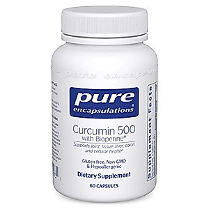 Pure Encapsulations Curcumin 500 with Bioperine | Antioxidant Supplement to Support Joints, Tissue, Liver, Colon, and Cellular Health* | 60 Capsules