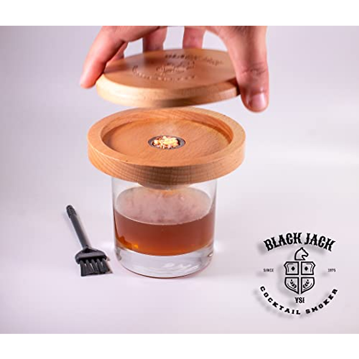 Cocktail Smoker - The Original Smoke Infuser for Drinks - Includes 4 Flavors Of Wood Chips for Whiskey, whiskey gifts for men, Bourbon Smoker Kit, Old Fashioned Smoker Kit, Organic Wood Chips for Whiskey, Bourbon, wine and BBQ,Flavor Drink Smoker Include