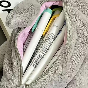 Animal Pencil Case, Plush Animal Stationery Pouch, Animal Cartoon Large Capacity Shark Bird Zipper Organizer Storage Bag, Cute Small Pencil Pouch (Duckbill)