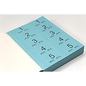 Silvine Cloakroom/Raffle Tickets, Numbered 1-1000 with Security Numbering. Ref CRT1000 [Pack of 6]