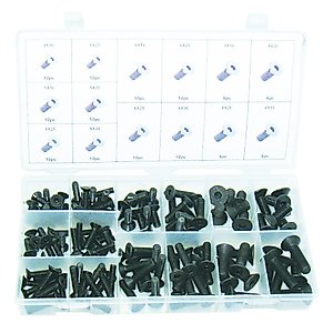 Swordfish 31961-124pc Flat Head Socket Cap Set Screw Assortment