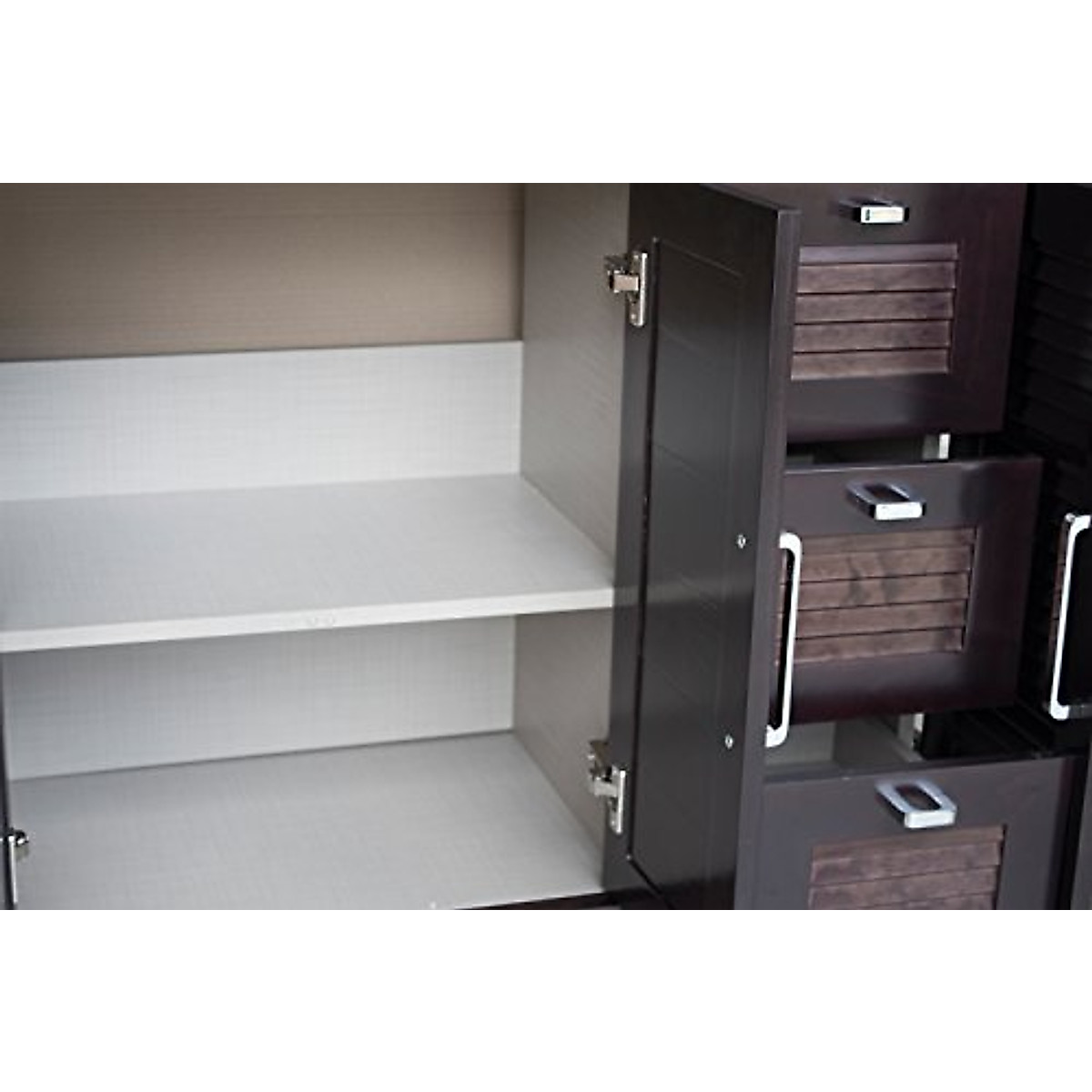 Hispania bath Madrid 60-inches Double Sink Bahtroom Vanity Solid Wood, Espresso, Cabinet, Crema Marfil Quartz Countertop and Double White Ceramic Undermount Sink, Made in Spain (European Brand)