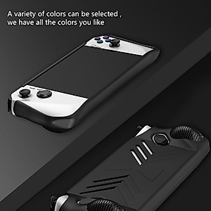 SOATUTO Case for ROG Ally Game Console Silicone Hard Case Back Cover Anti-Scratch Drop-Proof Non-Slip Protective Case for 2023 ASUS ROG Ally Game Console Shockproof Protective (Black)