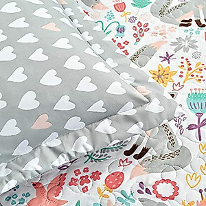 Lush Decor Pixie Fox 6 Piece Daybed Cover Set, Gray & Pink, 39"x75"