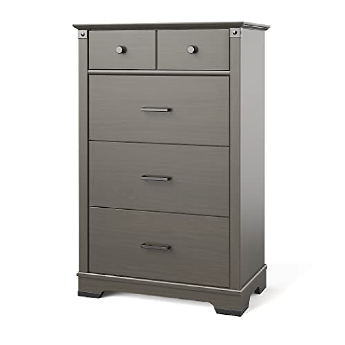 Child Craft Redmond 3-Piece Baby Nursery Set with 4-in-1 Convertible Crib, 3-Drawer Dresser, and 4-Drawer Chest, Dapper Gray