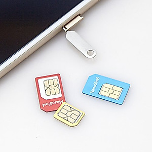 Helect SIM Card Adapter, 5-in-1 Nano & Micro SIM Card Adapter Kit Converter with Polish Chip and Eject Needle - H1050