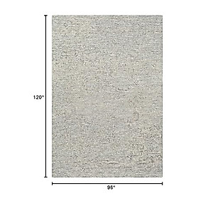 Hauteloom Watchung Wool Living Room, Bedroom Area Rug - Transitional - Gray, Green - 8' x 10'