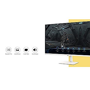 SAMSUNG 32" M70B Series 4K UHD USB-C Smart Monitor & Streaming TV, 4ms, 60Hz, HDR10, Wireless Display, Slimfit Camera, Gaming and IoT Hubs, Alexa Built in, 2022, LS32BM703UNXZA, White