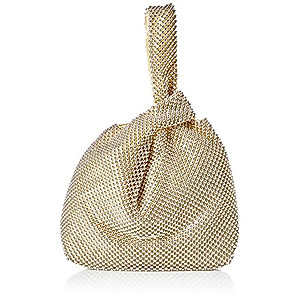 Jessica McClintock womens Logan Mesh Pouch Evening Bag, Lt Gold, One Size US