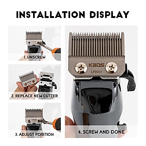 KBDS Professional Replacement Clipper Blades,Pecision 2 Holes clipper parts blade for Wahl Magic Clip,Super Taper,5-Star Senior,