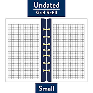 Simplified System by Emily Ley for AT-A-GLANCE, Undated Grid Notes Refill, 5-1/2" x 8-1/2", Desk Size, Loose-Leaf, 7 Ring (EL100G-013)