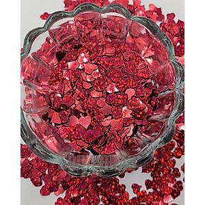 Comemela Confetti Hearts Shaped Confetti 5000Pcs Tiny Heart Confetti Red Confettifor Table Glitter for Valentine's Day Decoration, Wedding Confetti, Glitter Confetti Engagement Supplies (Red Hearts)