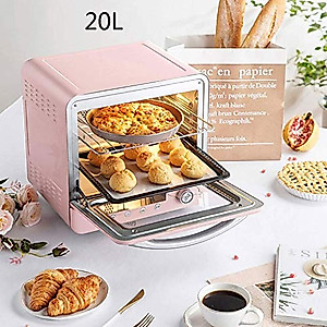 CZDYUF 20L Toaster Oven, Multi-function Stainless Steel Finish with Timer - Toast - Bake - Broil, Natural Convection - 1300 Watts of Power