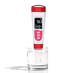 Digital Water Tester 4 in 1 Multifunctional Water Test Pen for Temperature TDS EC Acid Base Testing