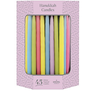 Hanukkah Candles Multicolor Pastel Deluxe Tapered Hanukkah Menorah Candles for All 8 Nights of Chanukah (Single)