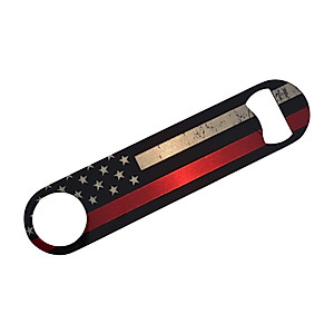 Firefighter Thin Red Line Flag Speed Bottle Opener Heavy Duty Gift For Fire Fighter Department FD