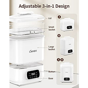 Baby Bottle Sterilizer,Electric Steam Bottle Sterilizer and Dryer,4-in-1 Baby Bottle Sanitizer,Universal Fit for All Baby Items,Breast Pump Accessories