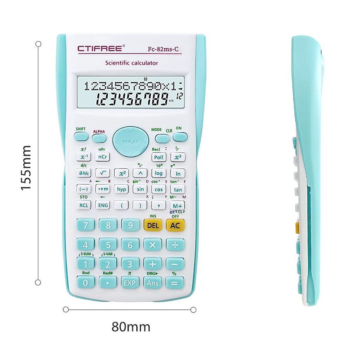 Colorful Scientific Calculator,Scientific Calculator with Cute Design for School and Business (Blue)
