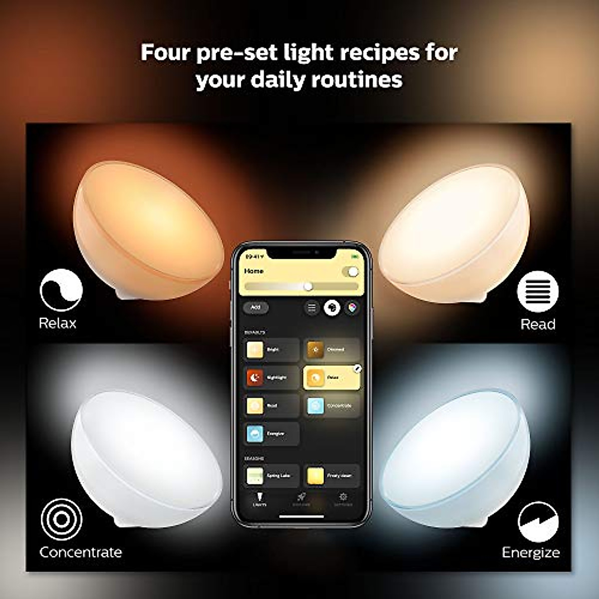 Philips Hue Go White and Color Portable Dimmable LED (Bluetooth & Zigbee) Smart Light Table Lamp, White