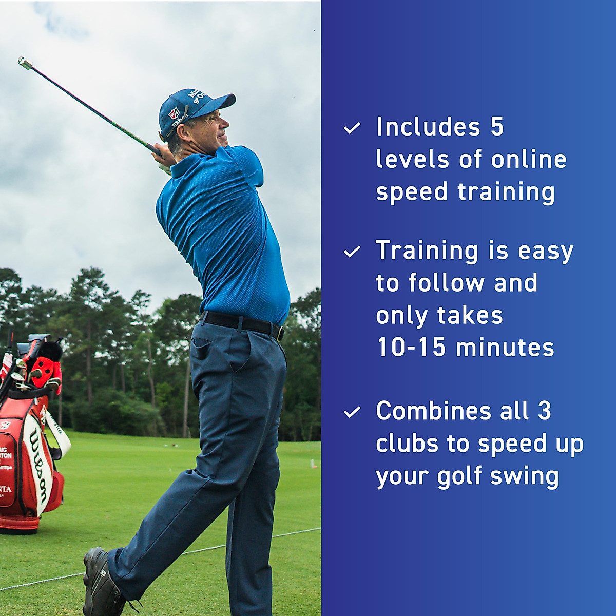 SuperSpeed Golf | Swing Speed Training System | Gain Swing Speed and 20 Yards | Speed Sticks used by Padraig Harrington | Includes Free Online Training