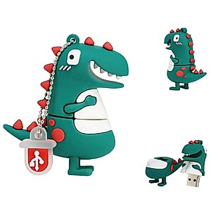 Novelty Flash Drive for Photos - Dino Thumb Drive - 16GB Flash Drive - Dinosaur USB (Dino)
