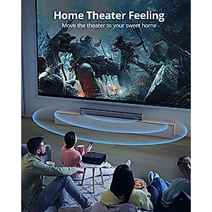 Sound Bar, SOUNDWINGS 26-Inch Soundbar for TV, 3D Surround Sound Audio System, Bluetooth 5.1/USB Connectivity, Button/Remote Control, for 4K & HD TV, 3 Equalizer Mode for Home Theater/Gaming/Projector