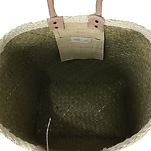 Mar Y Sol Samana Ombre Stripe Sisal Market Tote Straw Beach Bag w Pom Pom (Pink)