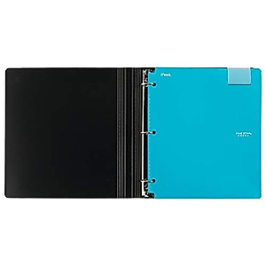 Five Star 4-Pocket Folders, Folders with Pockets, Fits 3 Ring Binder, Plastic, Teal, White, Purple, Lime, 4 Pack (73274)