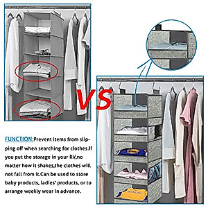 homyfort Hanging Closet Organizer, Weekly Clothes Storage Organizer for Kids, 5 Shelf with Side Pockets for Shoes,Nursery,Baby Clothing,Hat,Shirt,Dorm (Celadon)