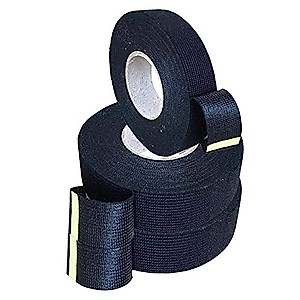 Seigun,Wire Harness Automotive Cloth Tape, Black Wire Loom Harness Tape,High Temp Wire Harness Wrapping Tape,Noise Damping Heat Proof,Felt Tape (19MM × 15M)（2pack）