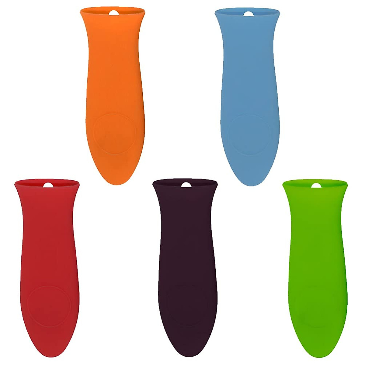 Cabilock 5pcs Pot Handle Cover Skillet Pan Handle Cover Cast Iron Handle Cover Silicone Handle Sleeve Pot Pad Silicone Mitts Silicone Hot Handle Cover Detachable Kitchenware