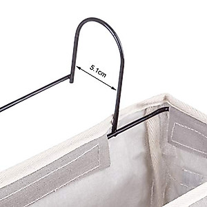 Scakbyer Bedside Caddy, 2PCS Bedside Storage Hanging Bag Bunk Bed Storage Caddy for Dormitory Room, Hospital Bed Rails, Baby Bed, Camp - White