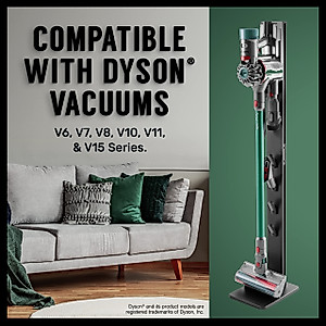 TechOrbits Docking Station Organizer - Vacuum Stand and Attachment Holder, Compatible with Cordless Dyson Vacuum Cleaner V12, V11, V10, V8 and V7 Models & Accessories