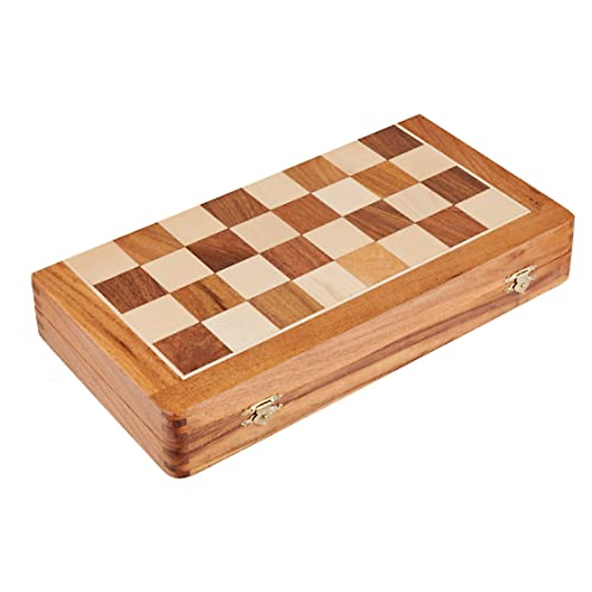 14 Inch Large Wood Magnetic Chess Set with Storage - Folding Wooden Travel Chess Board Game with Chessmen Storage - Handmade Tournament Chess Set - Best Strategy Educational Toy for Adults Teens