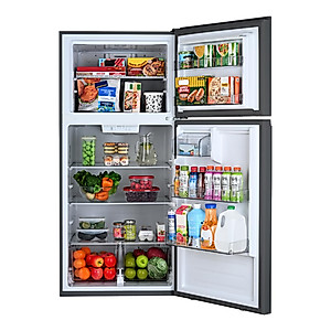 Kenmore 30 in. 18.2 cu. ft. Capacity Refrigerator/Freezer with Adjustable Glass Shelving, Humidity Control Crispers, Gallon Door Bins, ENERGY STAR Certified, Black
