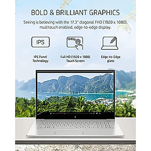 New HP Envy 17 Laptop, 17.3" FHD Touch Screen Display, Intel Core i7-1165G7, 32GB RAM 1TB PCIe NVMe M.2 SSD, Wi-Fi 6, Bluetooth, HDMI, Webcam, Fingerprint Reader, Windows 11 Home