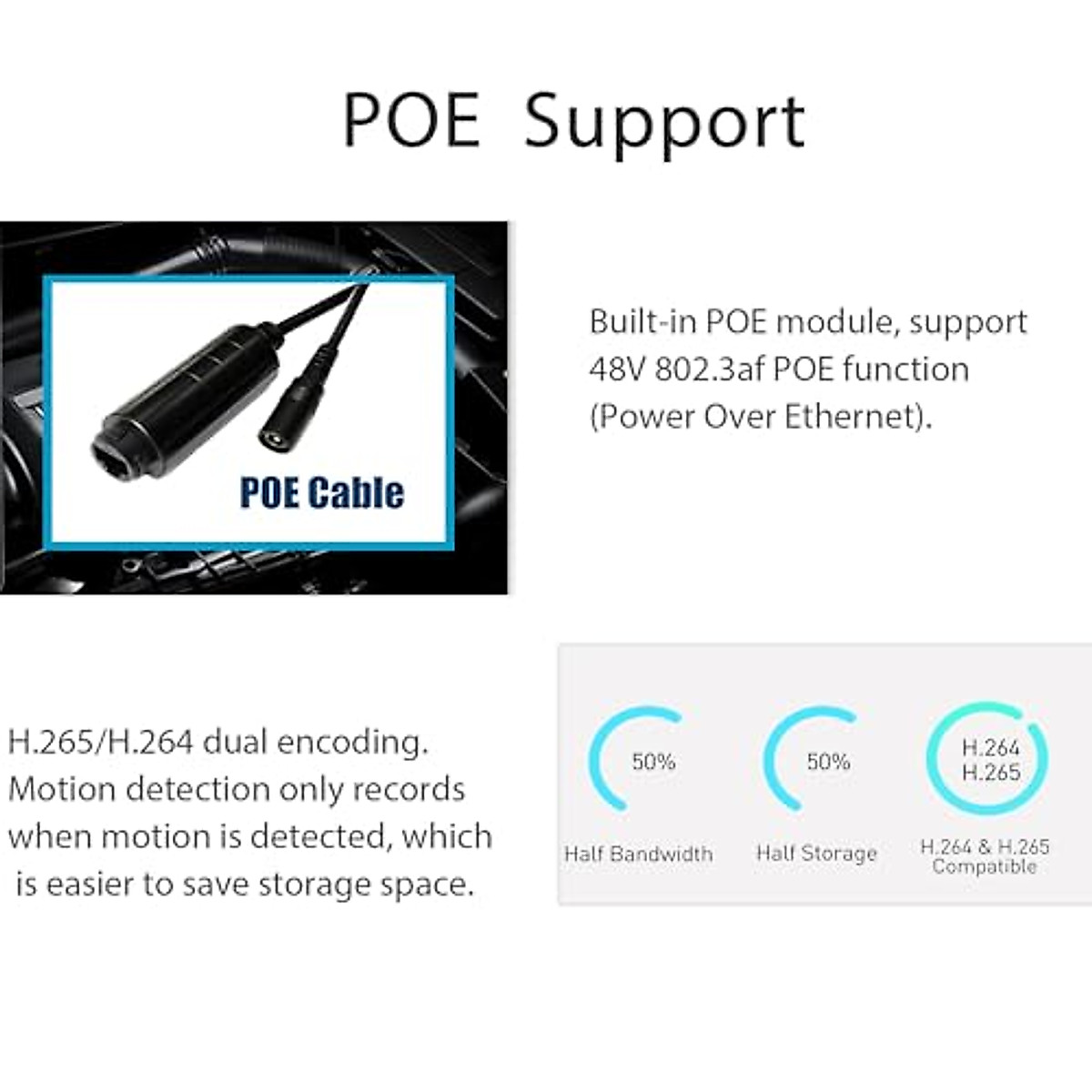REVODATA 5MP POE Mini IP Fisheye Camera,Fisheye 1.44mm Lens (175° FOV) Wide Angle Small Indoor Security Camera, P2P CCTV Video Camera poe IP H.265 Motion Detection/APP (I706-4-P-HS)