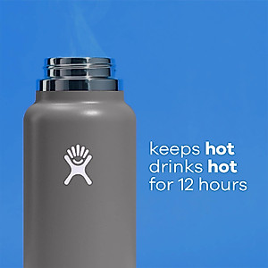 Hydro Flask 32 oz Wide Mouth Straw Lid White
