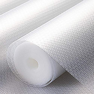 Shelf Liner Non-Adhesive, Drawer and Cabinet Liners Easy to Cut, EVA Refrigerator Mat for Kitchen Cupboard, Bathroom Shelves, Shoe Rack (11.9 x 59 inches)