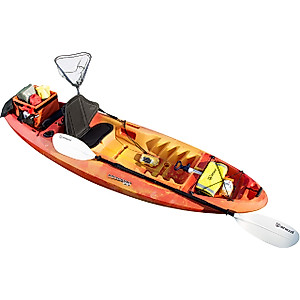 Attwood Kayak Paddle, Asymmetrical, 2-Piece, Heavy-Duty Aluminum with Comfort Grips, 7 Feet