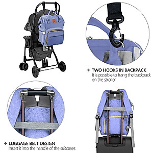 BALCONY & FALCON Multi-Functional Diaper Bag Backpack with Changing Pad Waterproof Nappy Bag