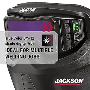 Jackson Safety Rebel ADF Welding Mask, True Color Technology, Wrap Around Protection, ADF System, Flame Resistant, 46200