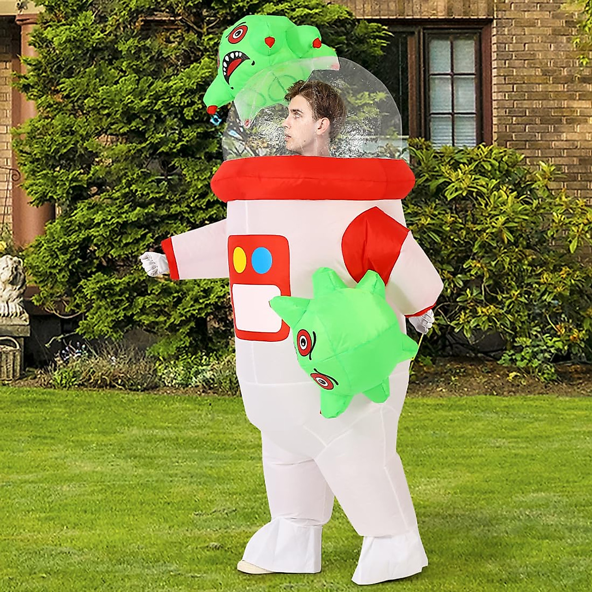 GOOSH Creations Halloween Inflatable Costume Full Body Astronauts and Aliens Inflatable Costume with two aliens costume suitable for Halloween, Costume parties, Carnival, Cosplay, etc.