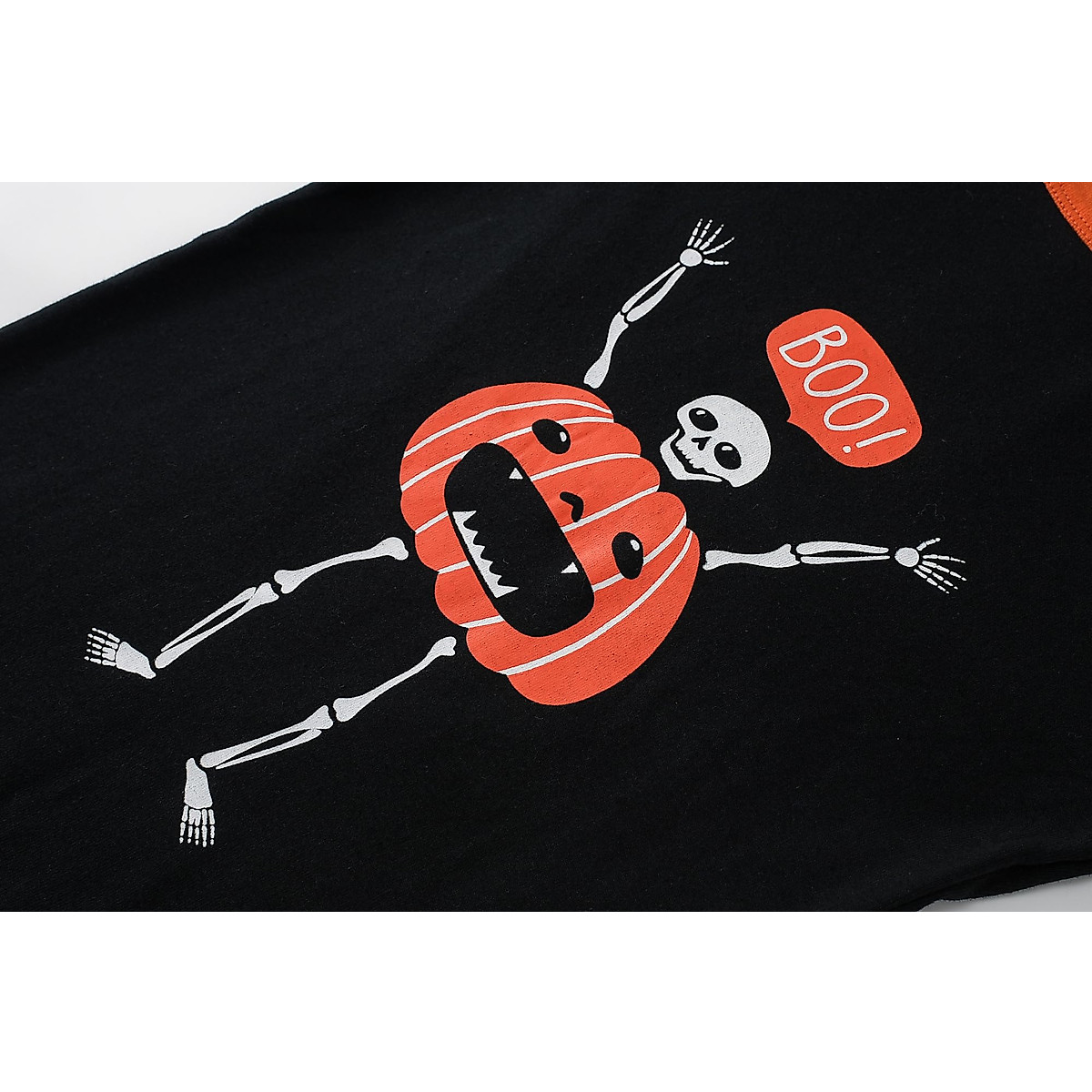 CYCHELRY Black Pumpkin Pajamas for Girls Size 7 Snug Fit Cotton PJS Kids Sleepwear Cute Children Jammies Set