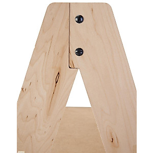 Displays2go Dandelion A-Frame Ladder Shelf Fixture, Eco-Friendly Plywood Material, Knockdown Design - Natural (DBAFSH1)