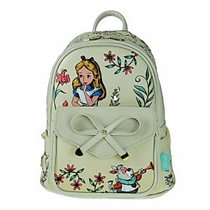 KBNL Alice in Wonderland 11inches Vegan Leather Mini Backpack - A21730, Multicoloured,Medium