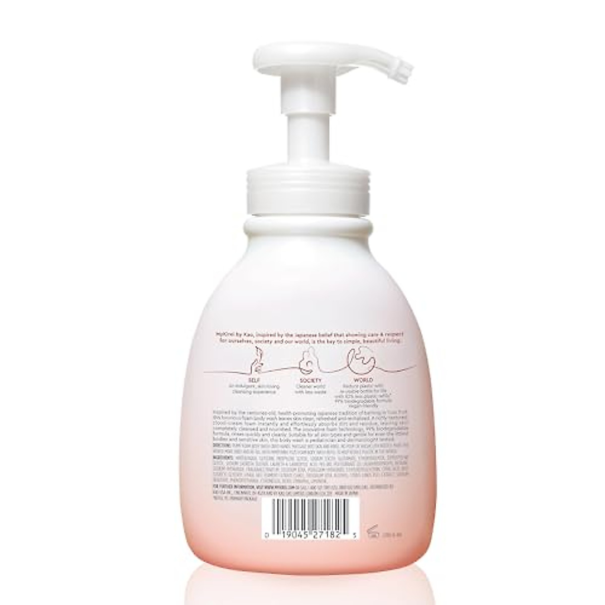 MyKirei by KAO Foaming Body Wash with Japanese Yuzu, Sustainable Bottle Pump, Citrus 20.3 Fl Oz